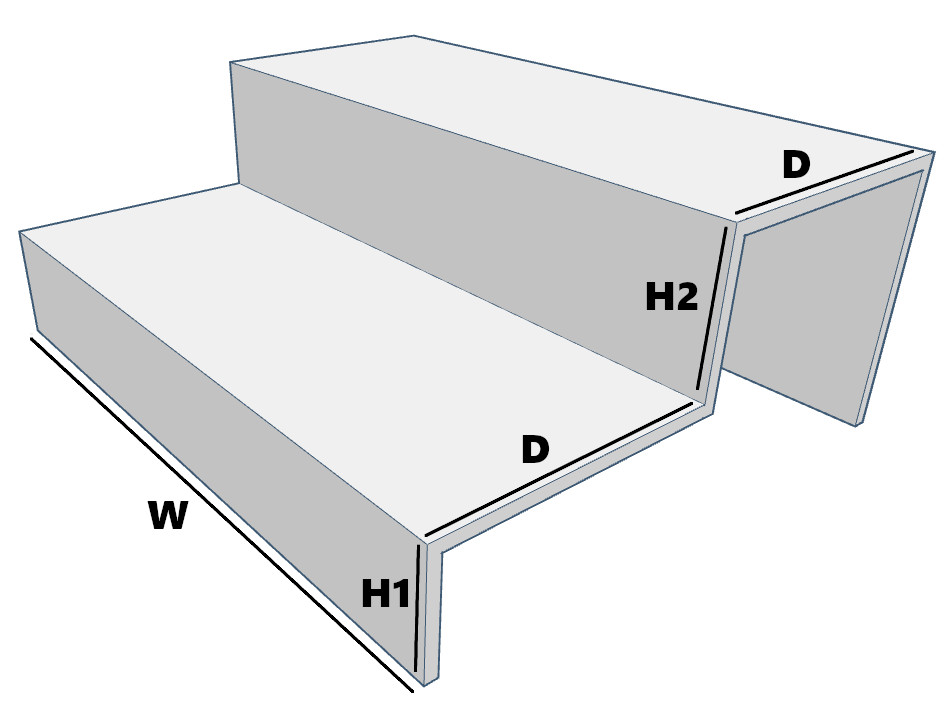 2 Step Shoe Display Stands - eposgear.com